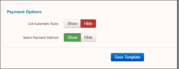 Edit Payment Defaults - Super Admin